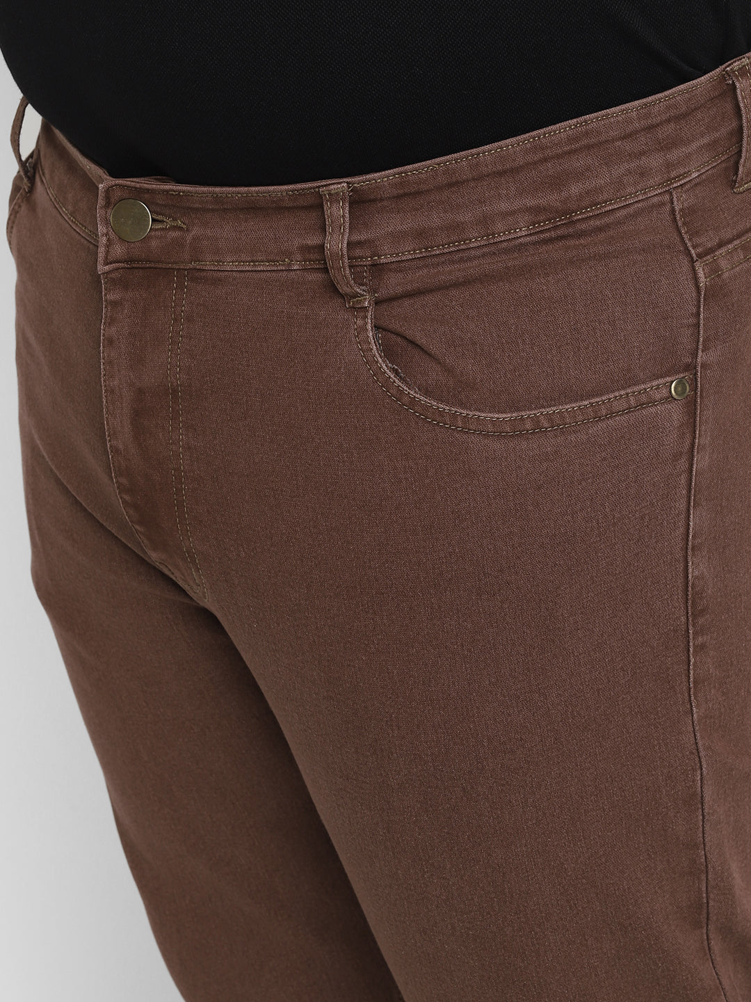 Urbano Plus Men's Brown Regular Fit Denim Jeans Stretchable – Urbano ...