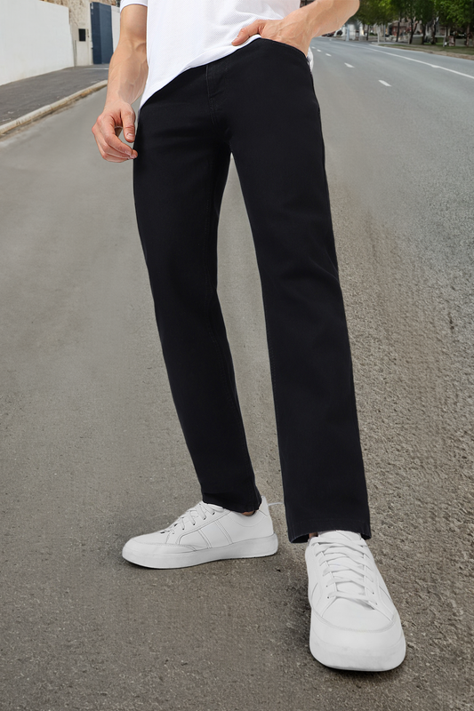Shop Men's Black Regular Fit Stretchable Jeans – Urbano Fashion
