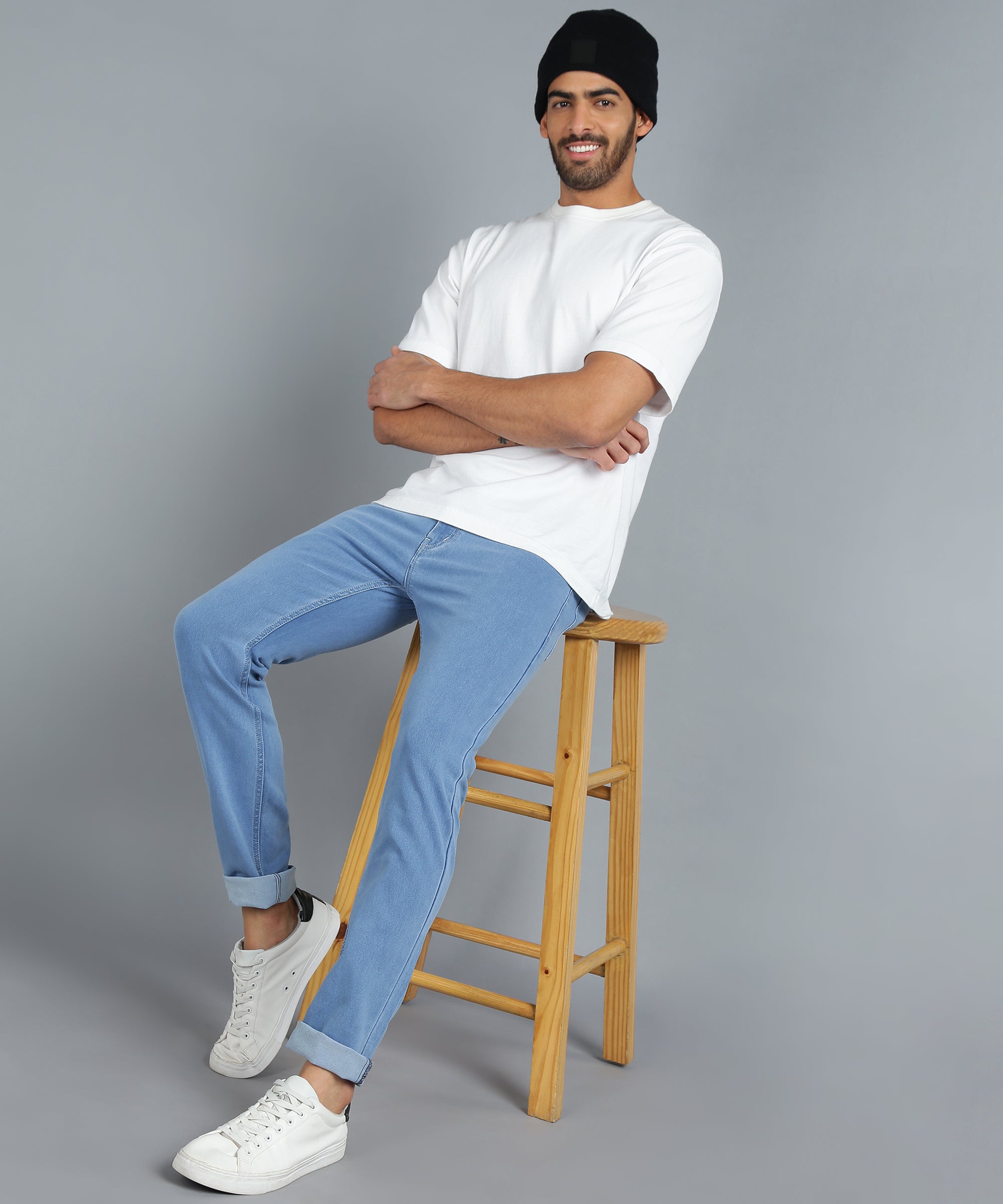 Men's Light Blue Slim Fit Jeans Stretchable – Urbano Fashion